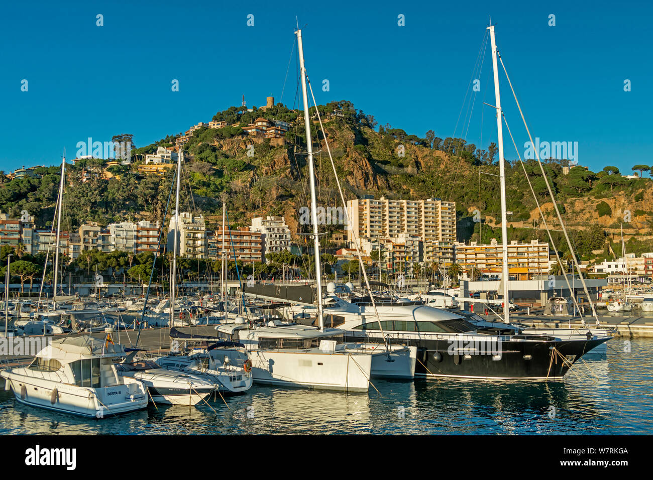 MARINA PORT OF BLANES COSTA BRAVA GERONA CATALONIA SPAIN Stock Photo ...