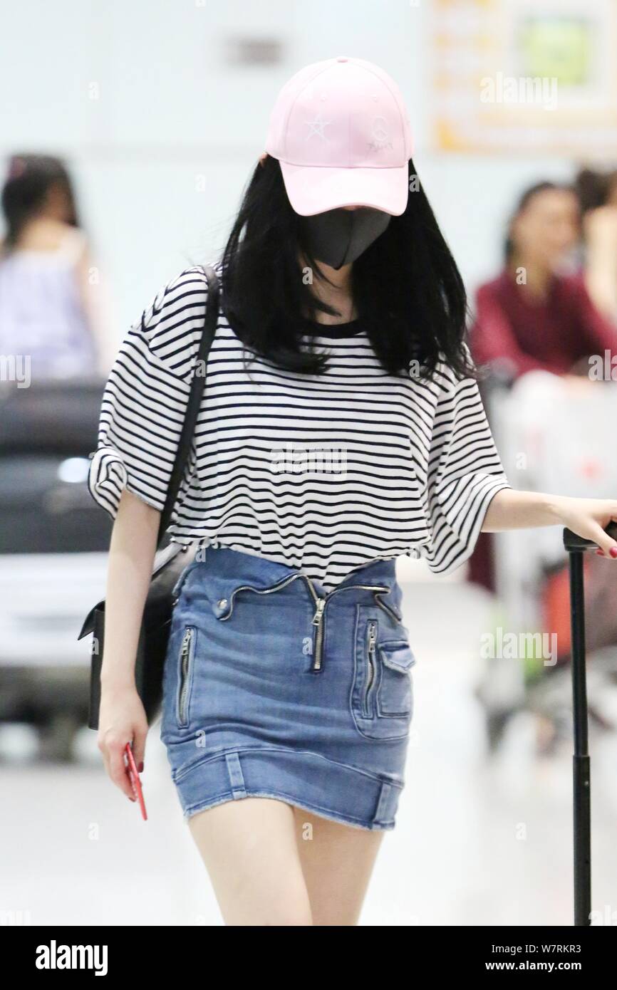 Chinese actress Yang Mi is pictured at the Beijing Capital ...