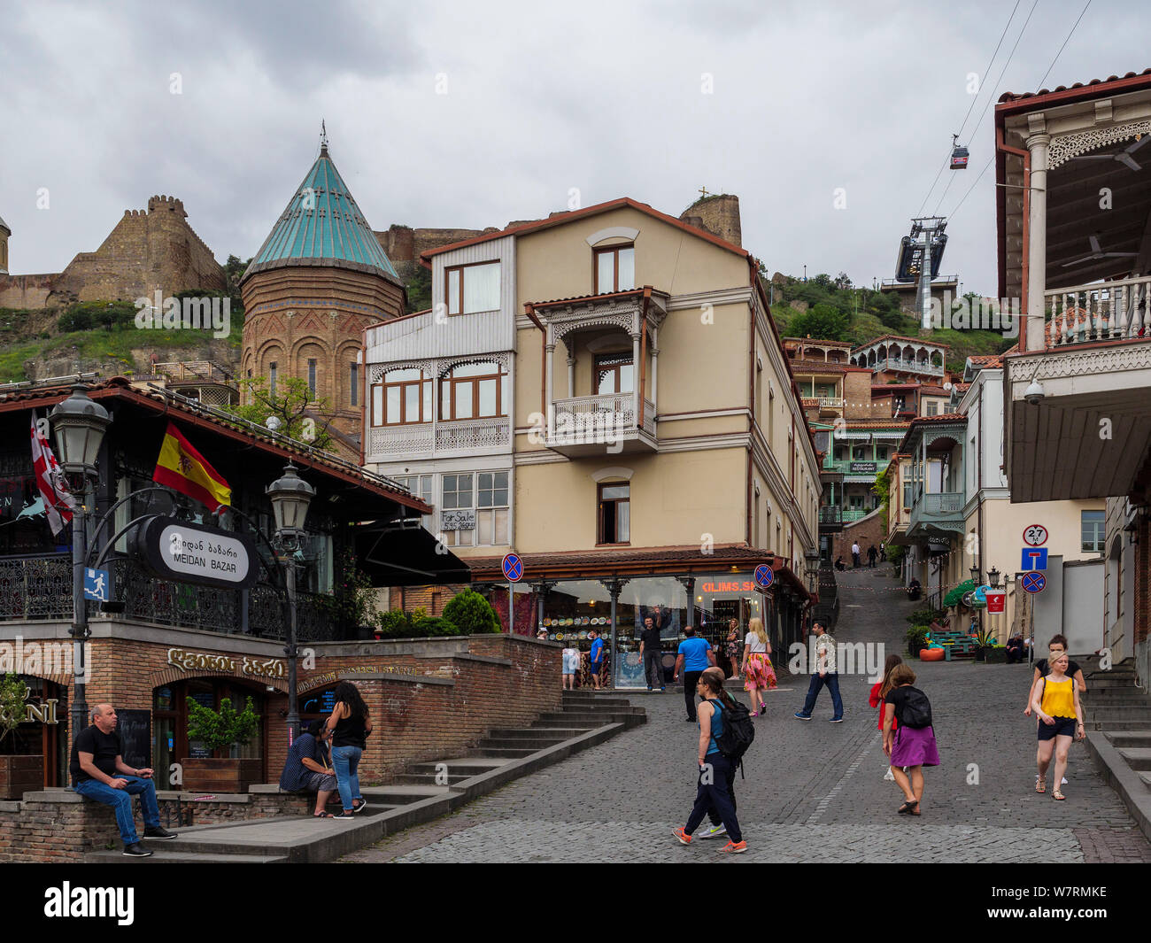 Wachtang Gorgasali-square, fortress Narikala and Armenian Cathedral St ...