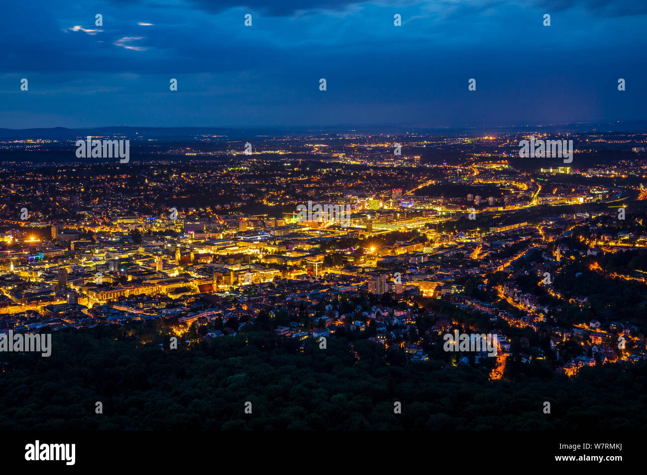 Aerial view of houses and street lights hi-res stock photography and ...