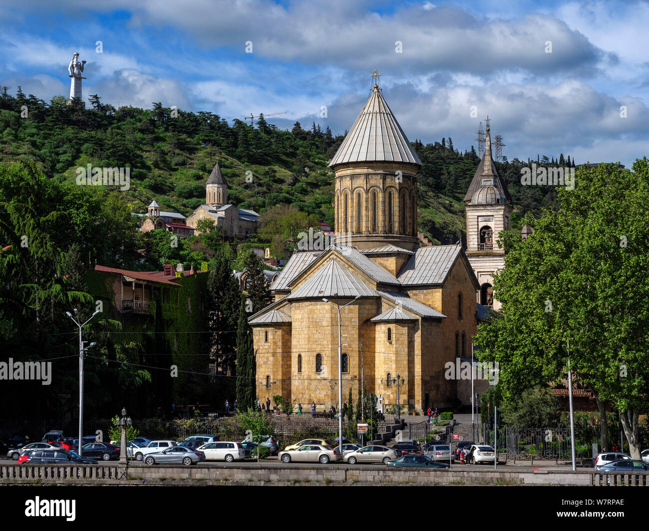 Sioni cathedral,, monument Mother of Georgia, Tbilisi, Georgia, Europe ...