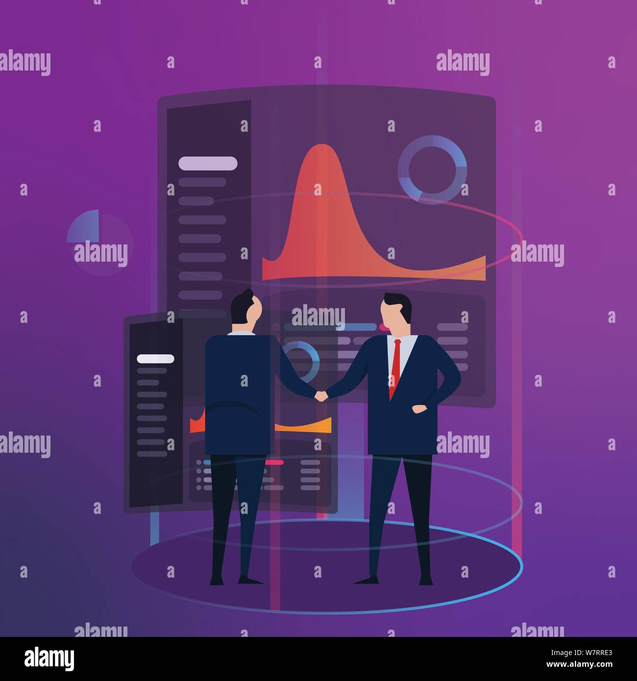 Analytics business data dashboard financial performance abstract ...