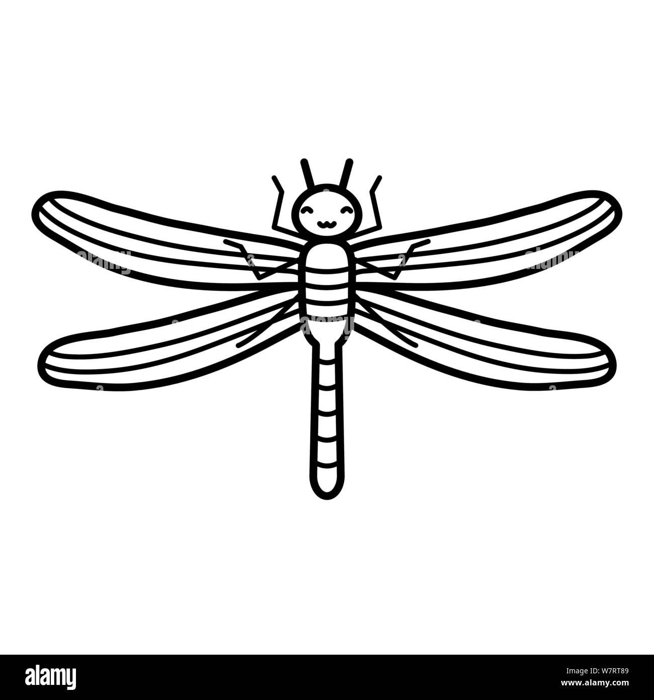 cute dragon fly kawaii character vector illustration design Stock ...