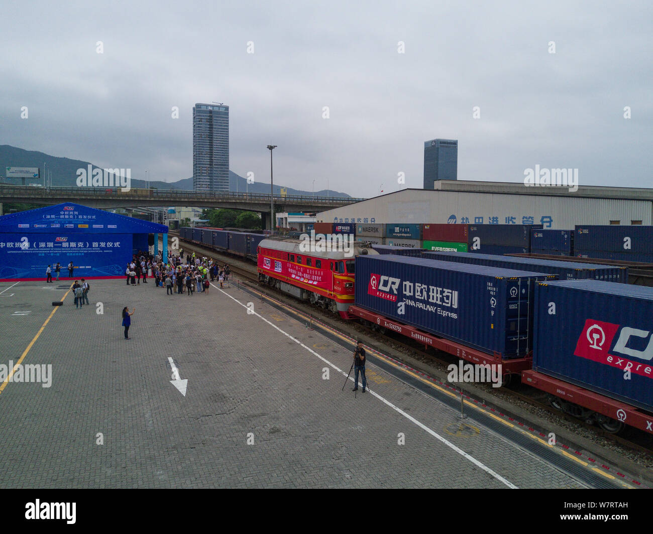 The first freight train X8428 of China Railway Express bound for Minsk ...