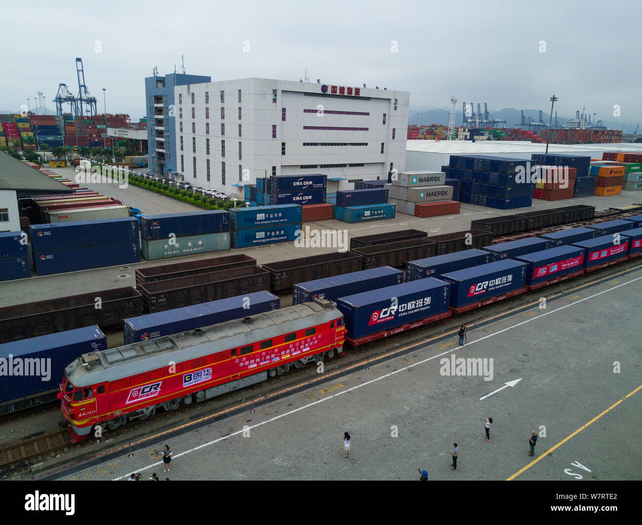 The first freight train X8428 of China Railway Express bound for Minsk ...