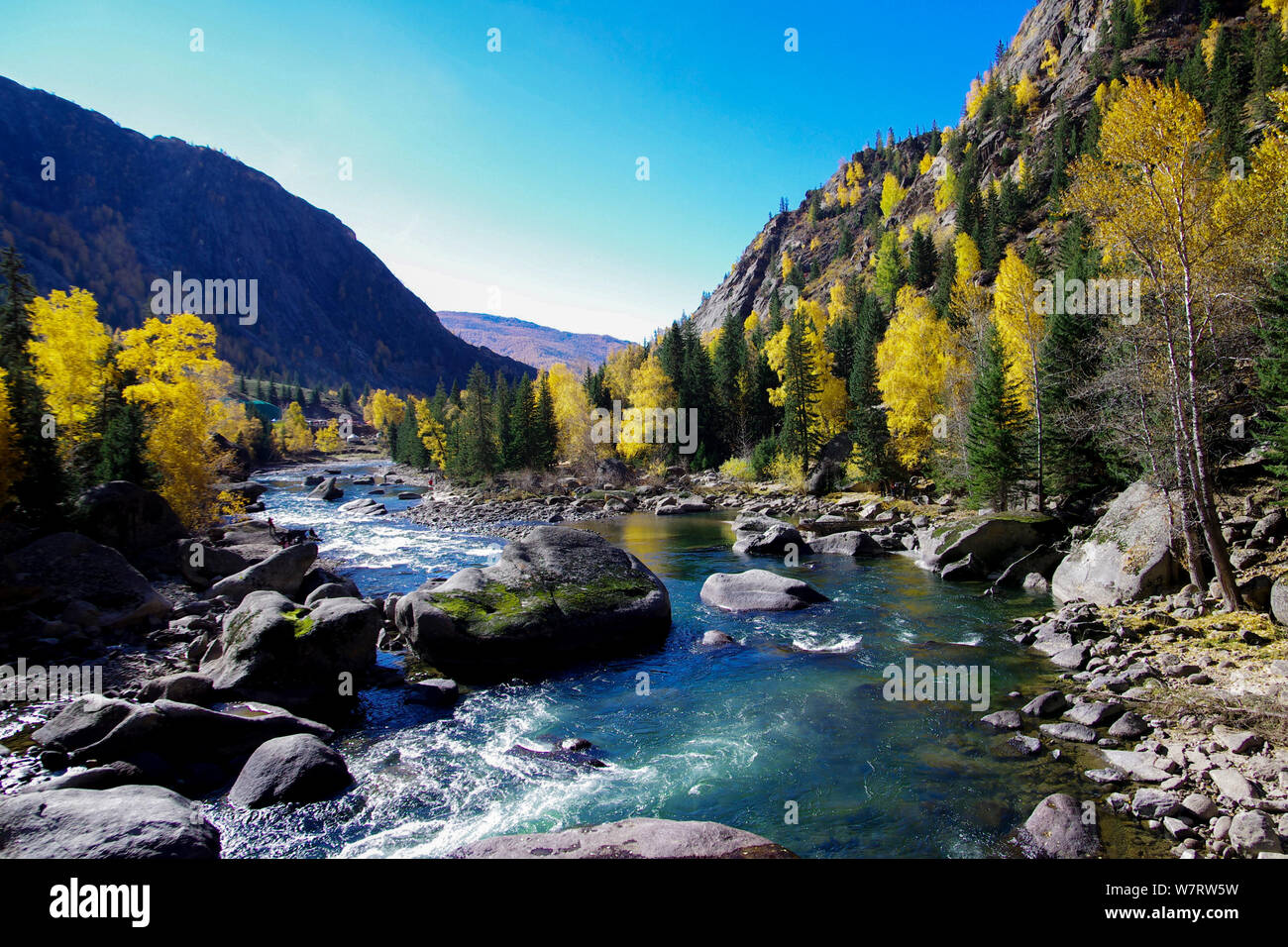 Landscape of Keketuohai National Geological Park in Altay Prefecture ...