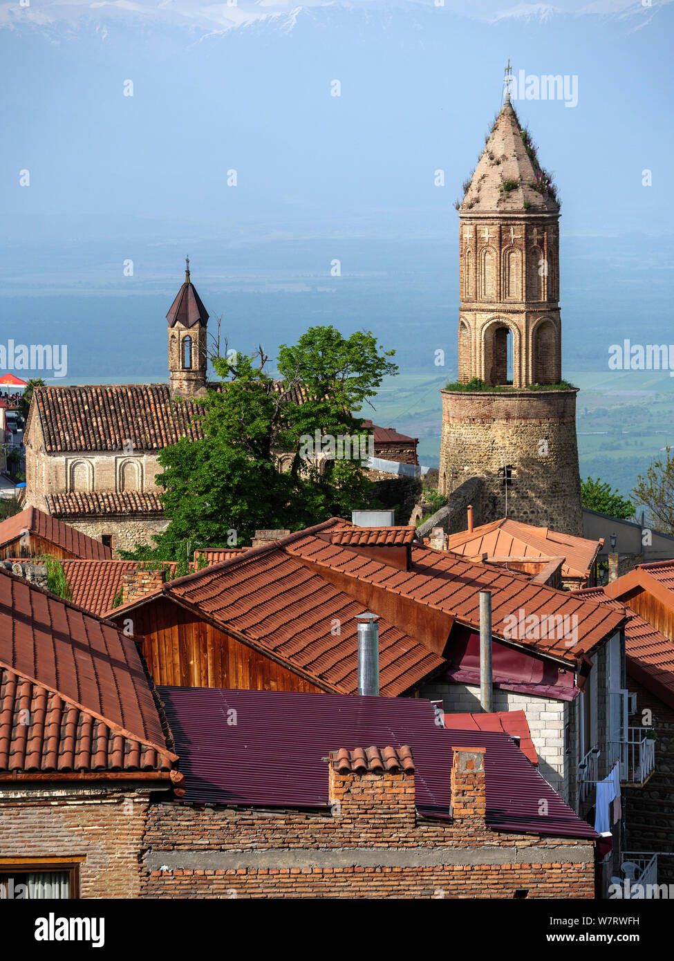 Panorama with St. George, Signaghi, Kakheti, Georgia, Europe Stock ...