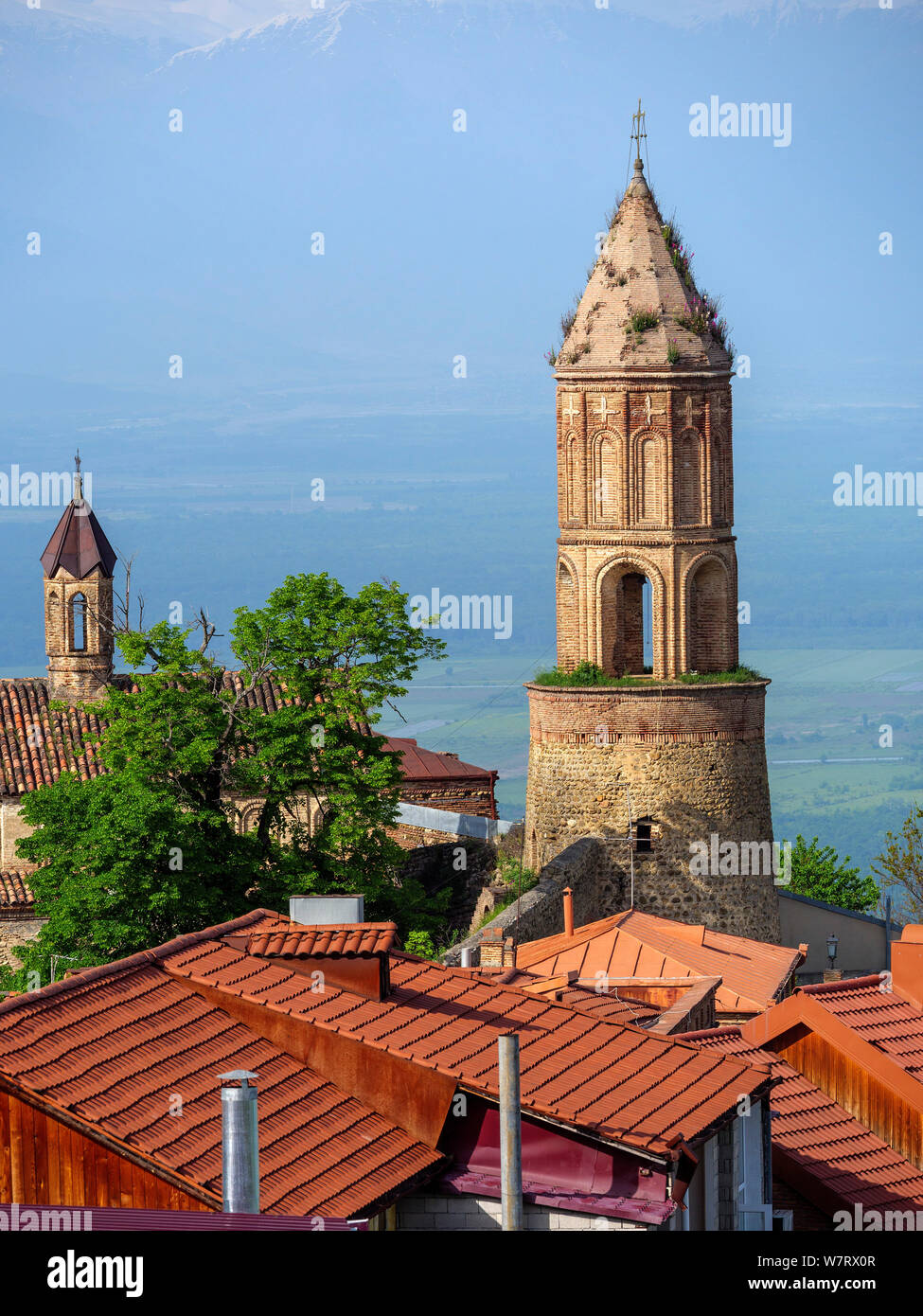 Panorama with St. George, Signaghi, Kakheti, Georgia, Europe Stock ...