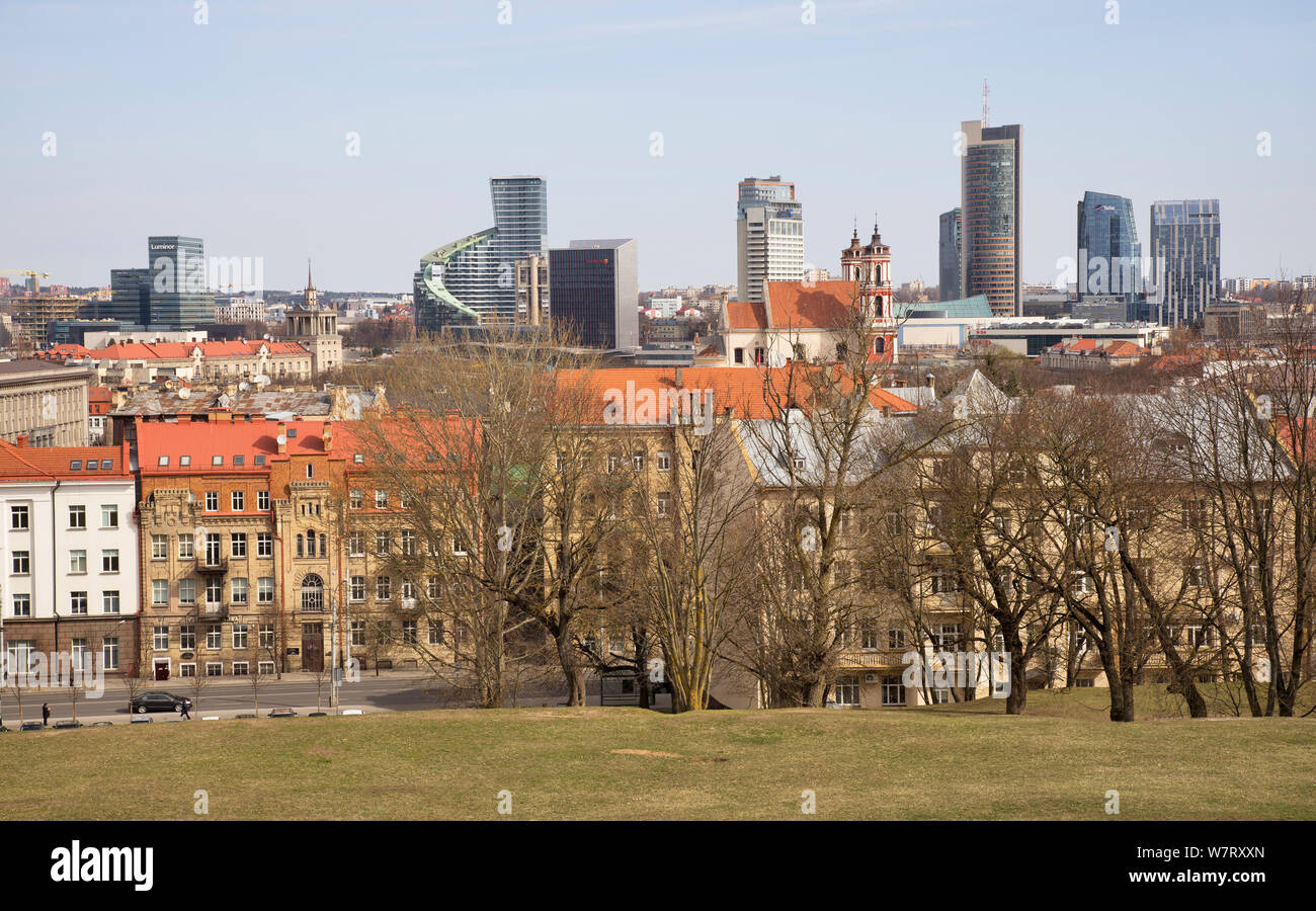 View of new city centre at Snipiskes district from Tauras hill in ...