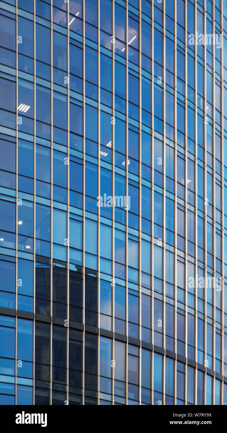 Fragment of building at new city centre. Snipiskes district in Vilnius ...