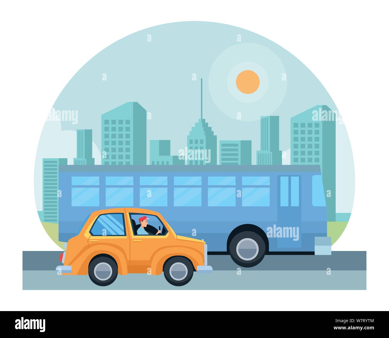 Transport and vehicles riding cartoon Stock Vector Image & Art - Alamy