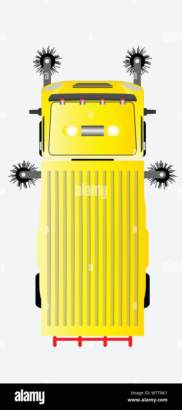 top view of Street Sweeper Car Stock Vector Image & Art - Alamy