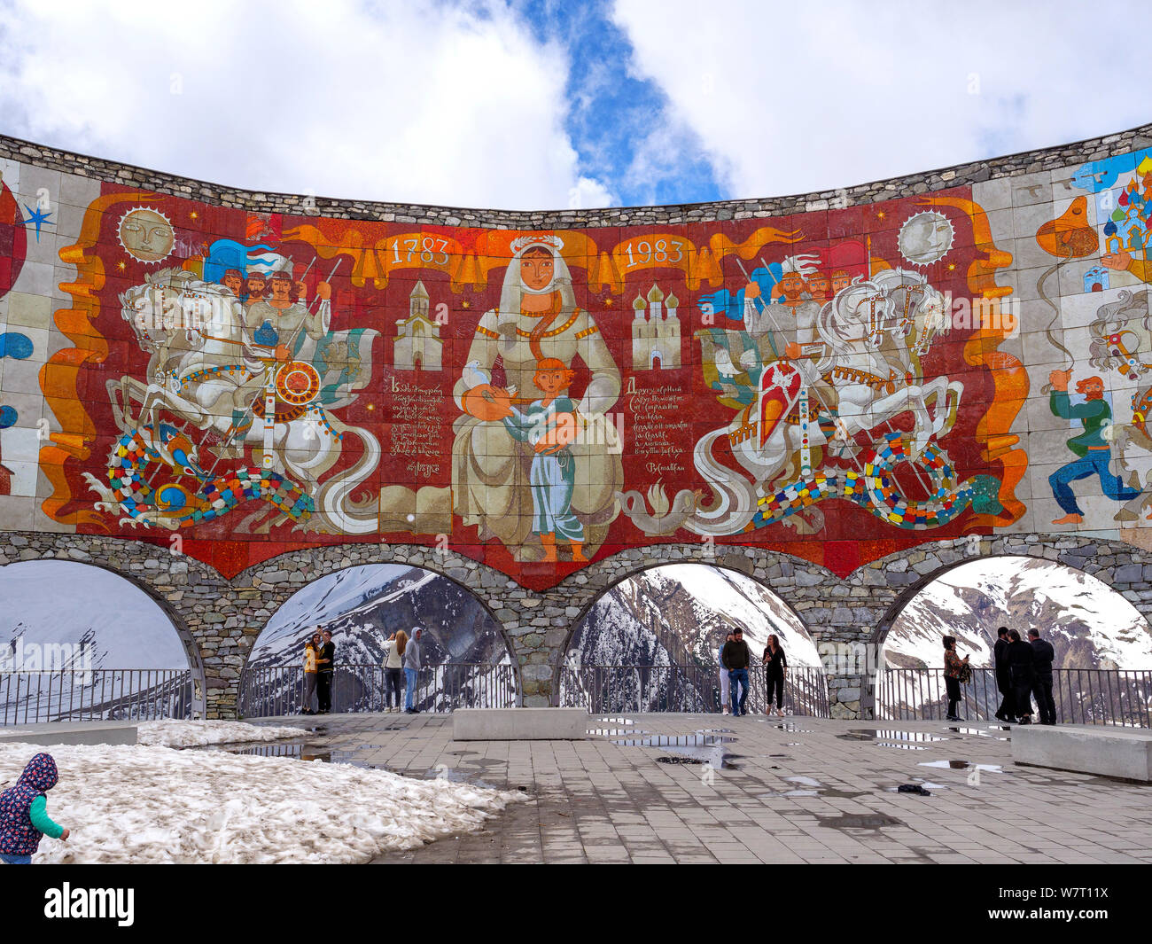 viewpoint between Gudauri and crosspass Jvari at Geogian Military Road ...