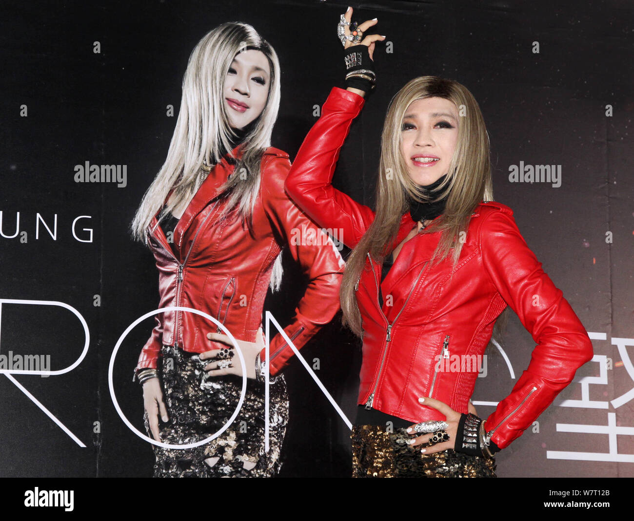 Malaysian transgender singer Jessie Chung attends a press conference to ...