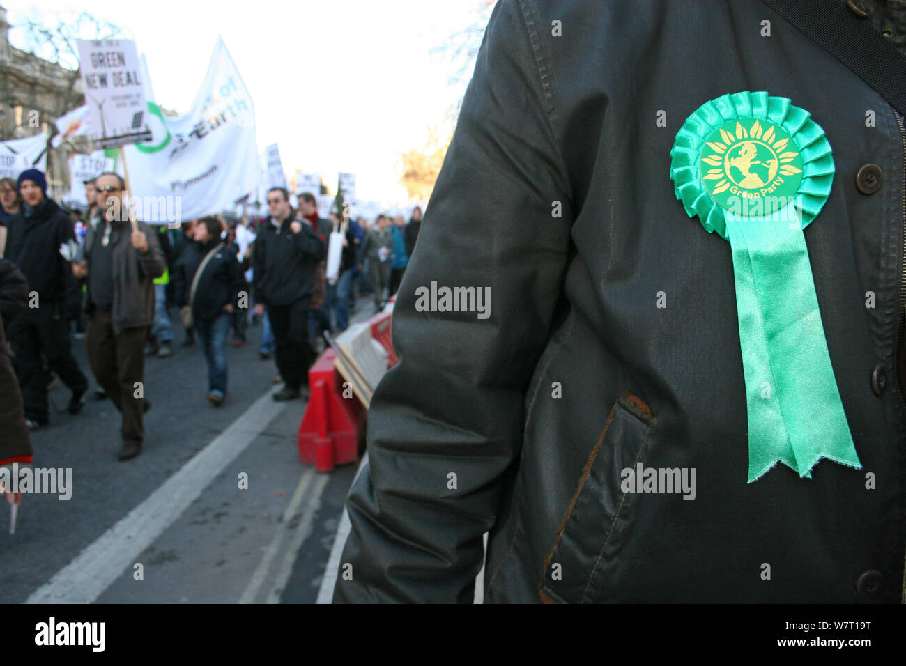 Green Party supporter during a Rally, London, UK Stock Photo - Alamy
