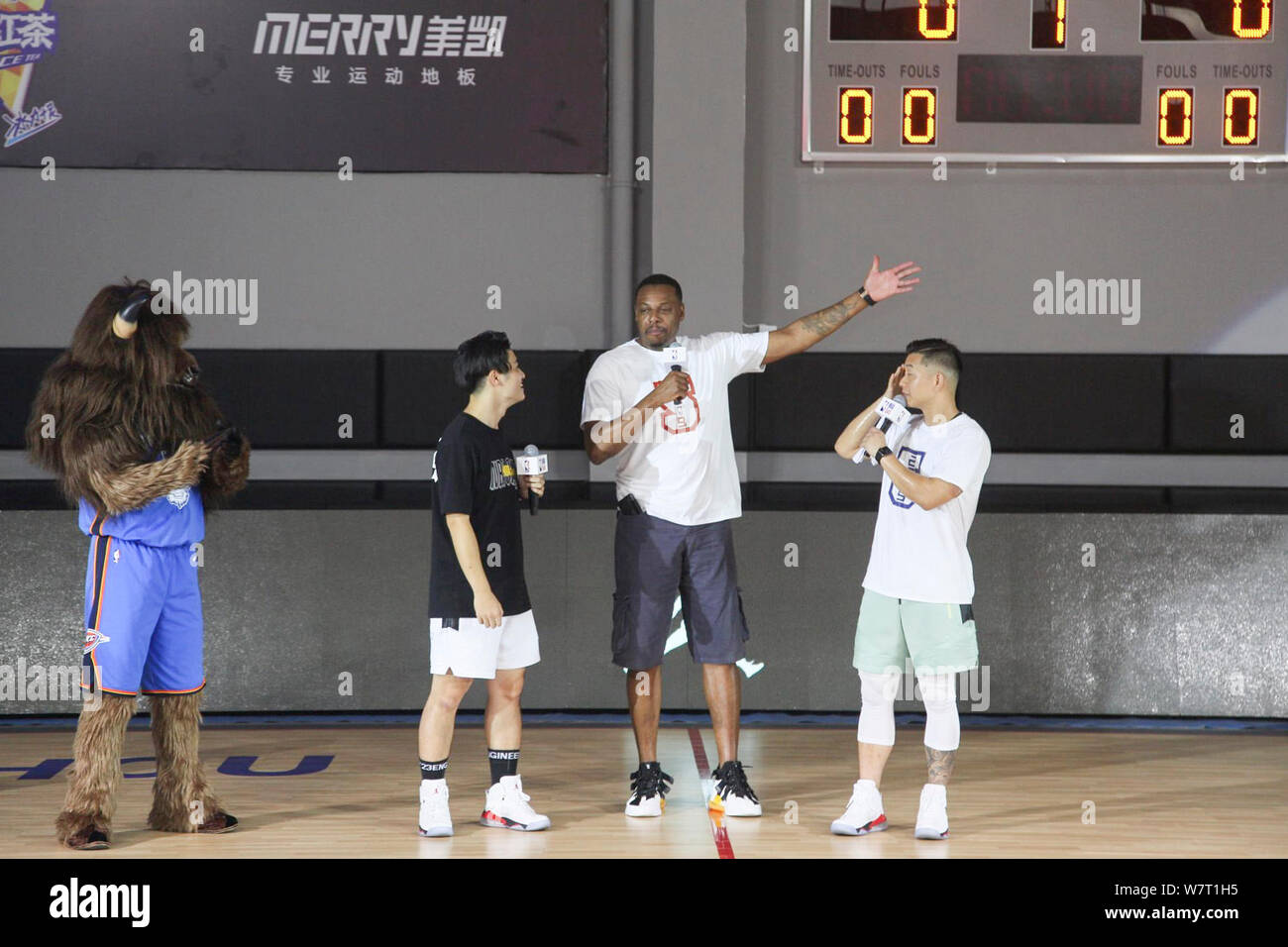 Retired American basketball player Paul Pierce attends the NBA 5v5 2019 ...