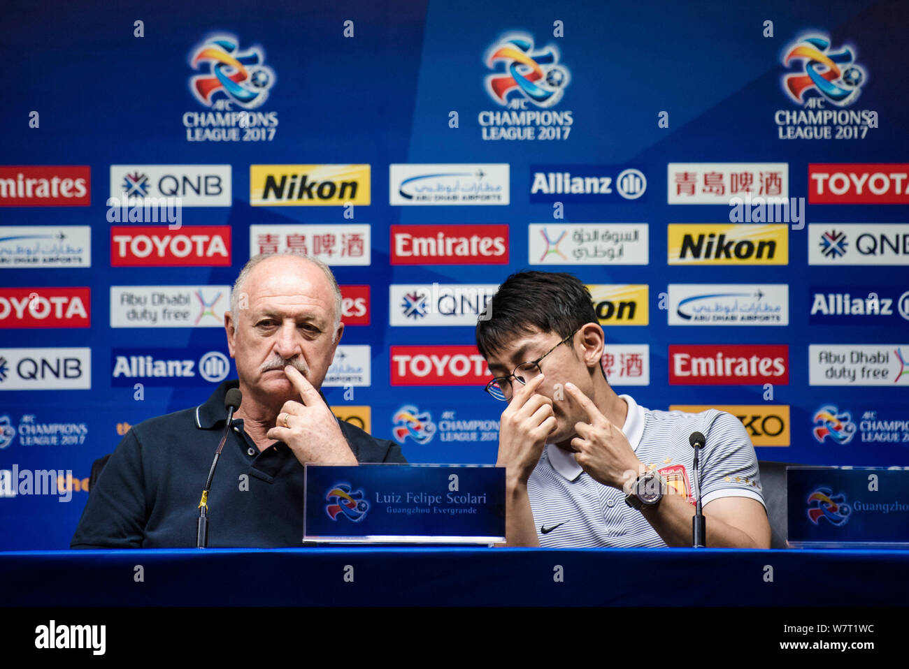 Head coach Luiz Felipe Scolari of China's Guangzhou Evergrande attends ...