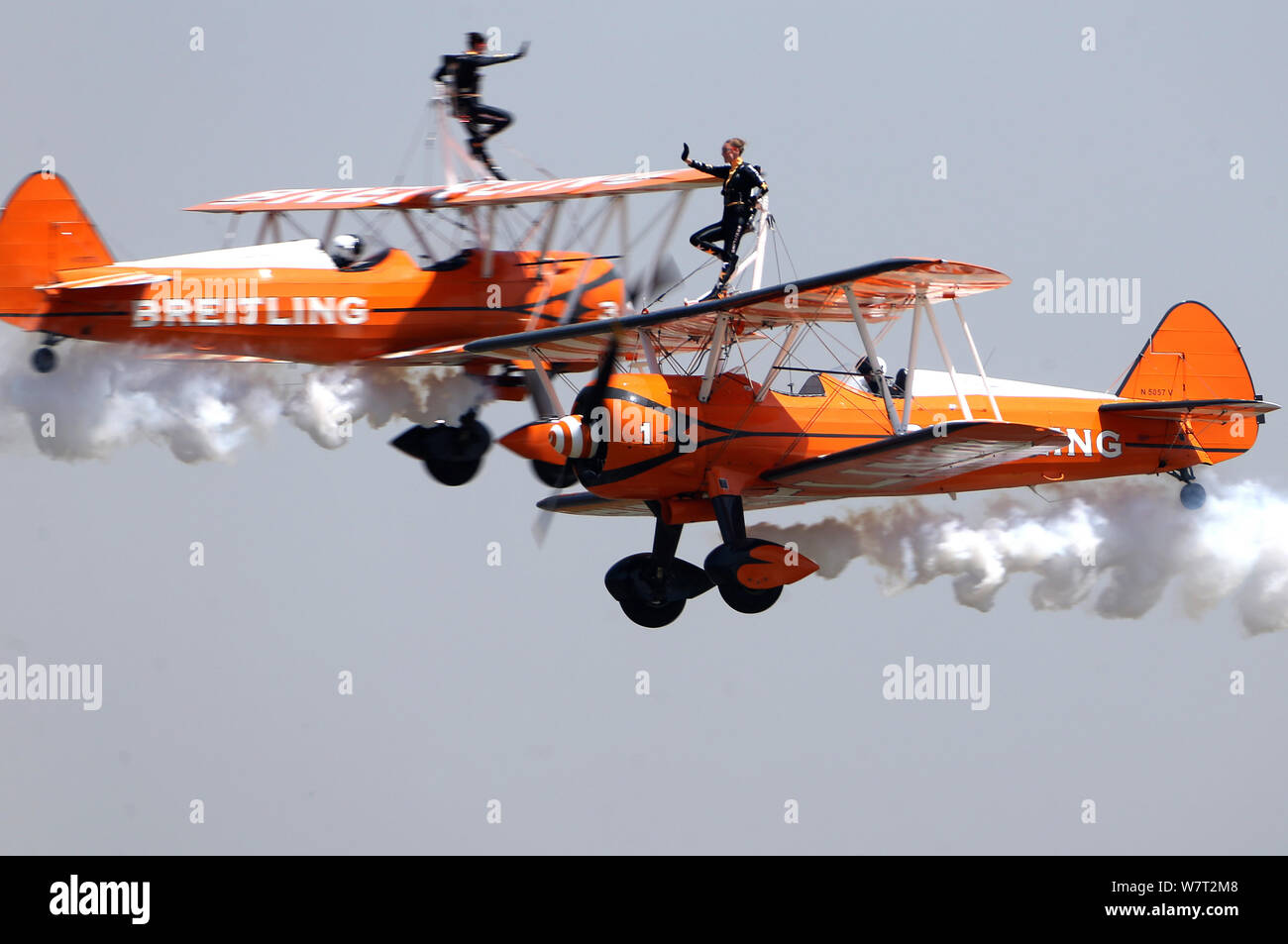 British aerobatics and wingwalking team AeroSuperBatics perform the ...