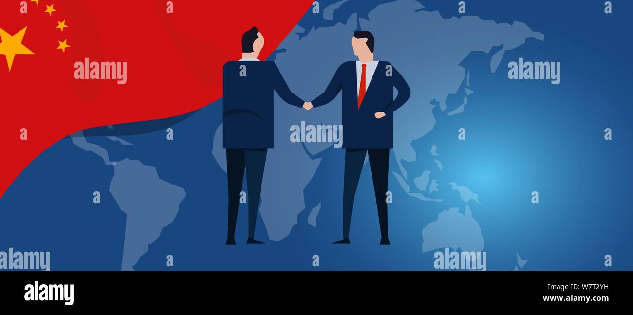 China international partnership. Diplomacy negotiation. Business ...