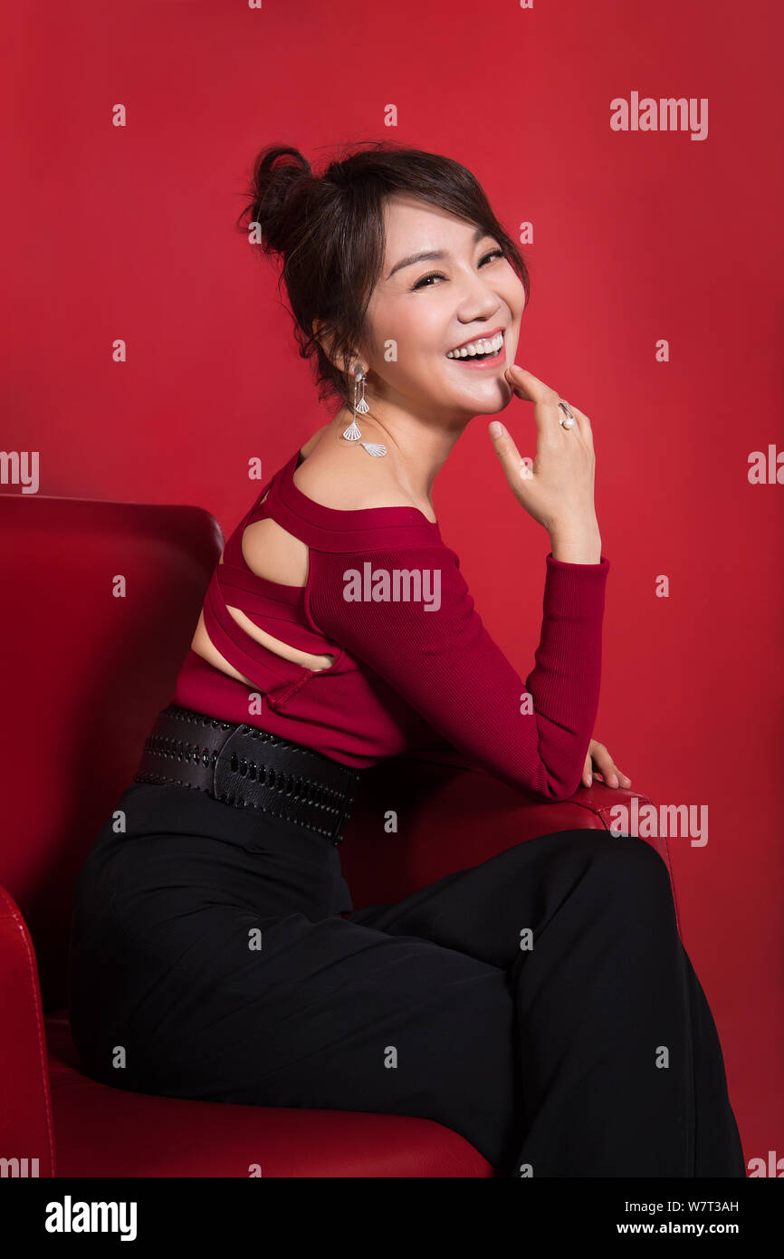 Chinese actress Yan Ni poses for portrait photos during an exclusive ...