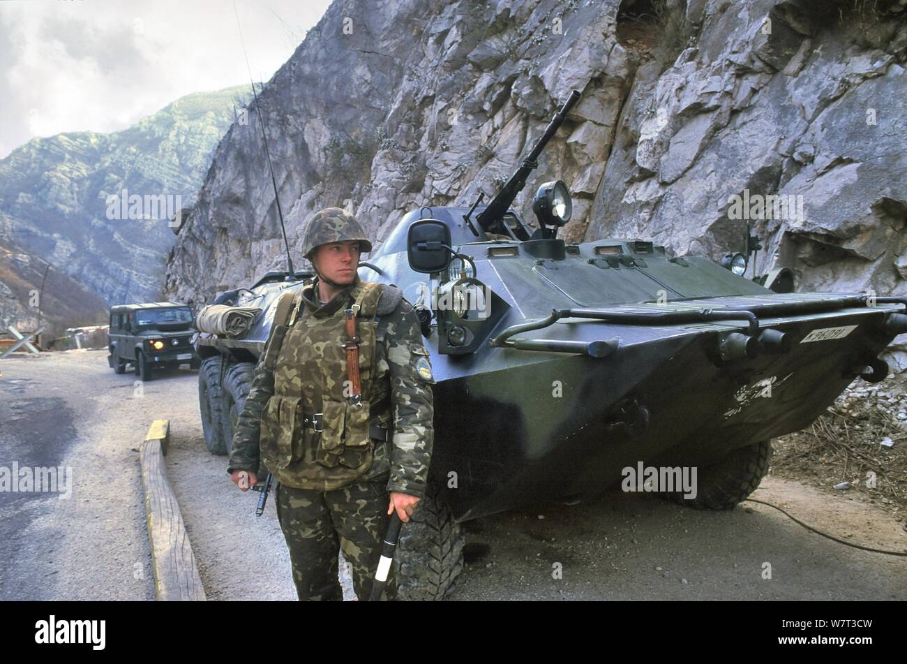 NATO intervention in Bosnia and Herzegovina, Ukrainian army checkpoint ...