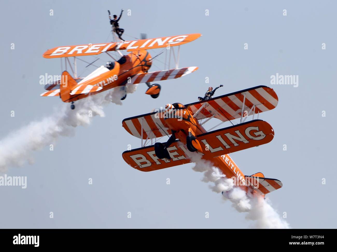 British aerobatics and wingwalking team AeroSuperBatics perform the ...