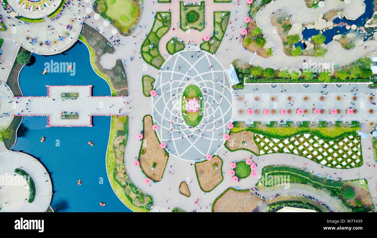 --FILE--Aerial view of the Shanghai Disneyland at the Shanghai Disney ...