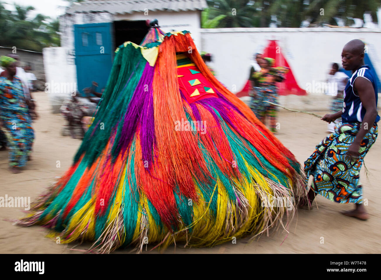 'Zangbeto' traditional voodoo guardians of the night in the Yoruba ...