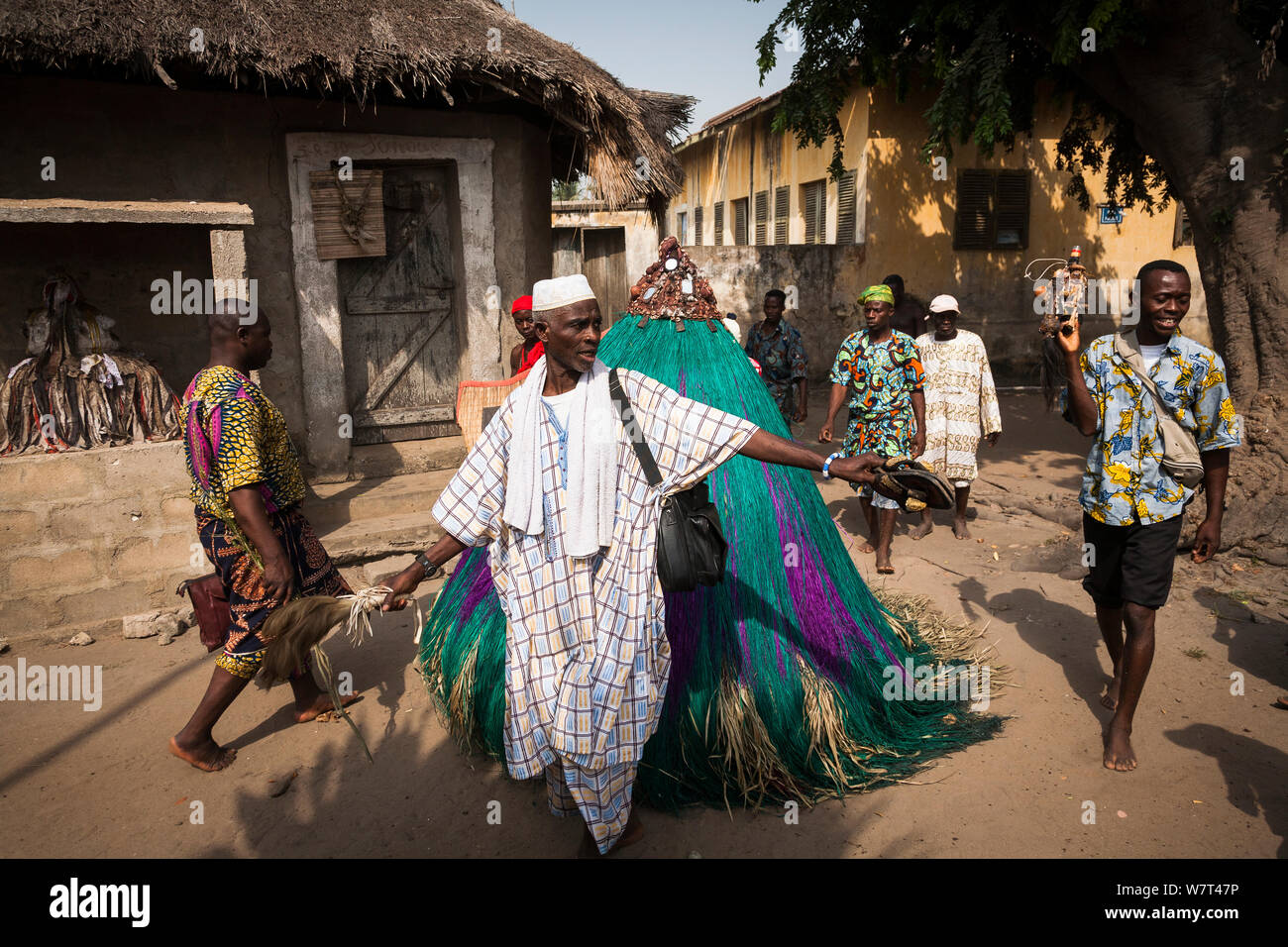 'Zangbeto' traditional voodoo guardians of the night in the Yoruba ...