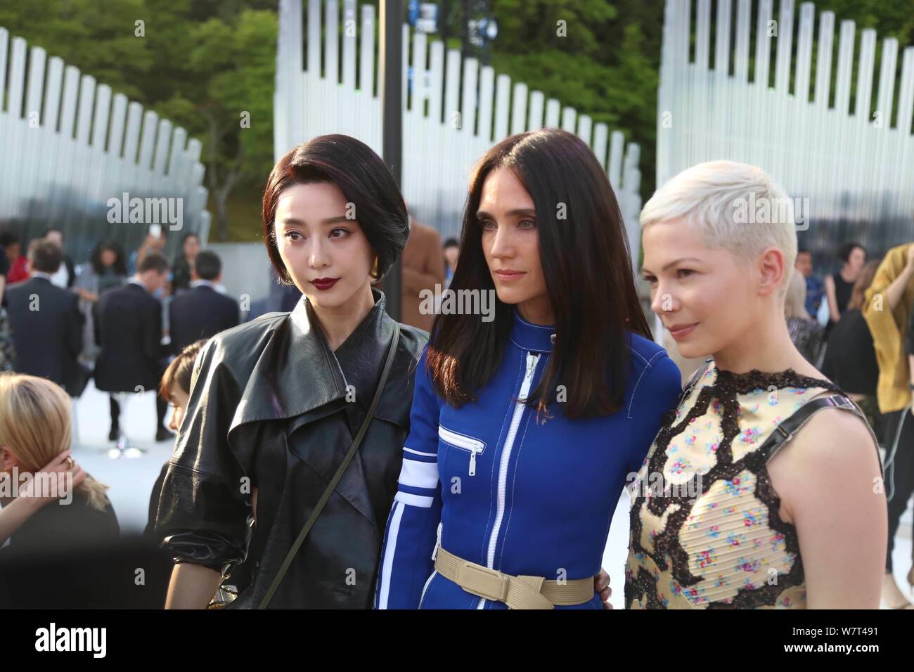 (From left) Chinese actress Fan Bingbing, American actress Jennifer ...