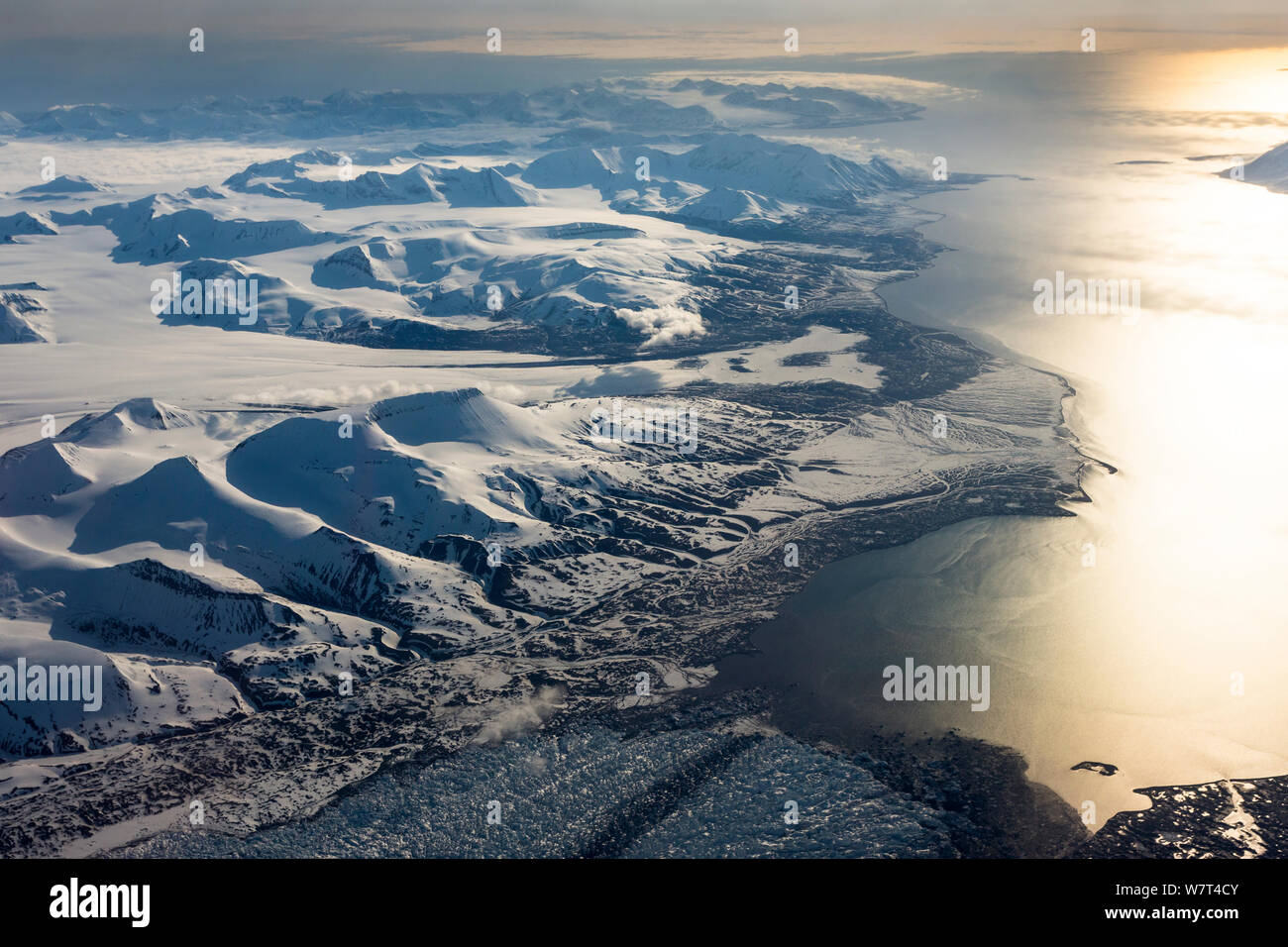 Aerial View of Spitzbergen, Svalbard, Norway, June 2012 Stock Photo - Alamy