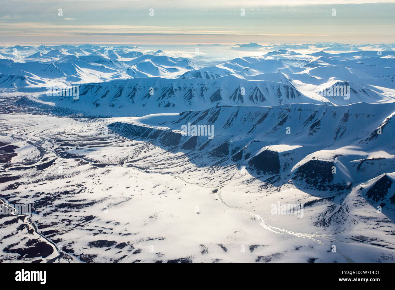 Aerial View of Spitzbergen, Svalbard, Norway, June 2012 Stock Photo - Alamy