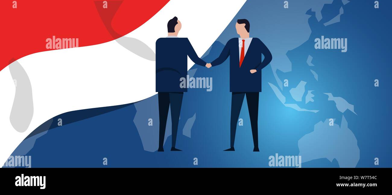 Indonesia international partnership. Diplomacy negotiation. Business ...