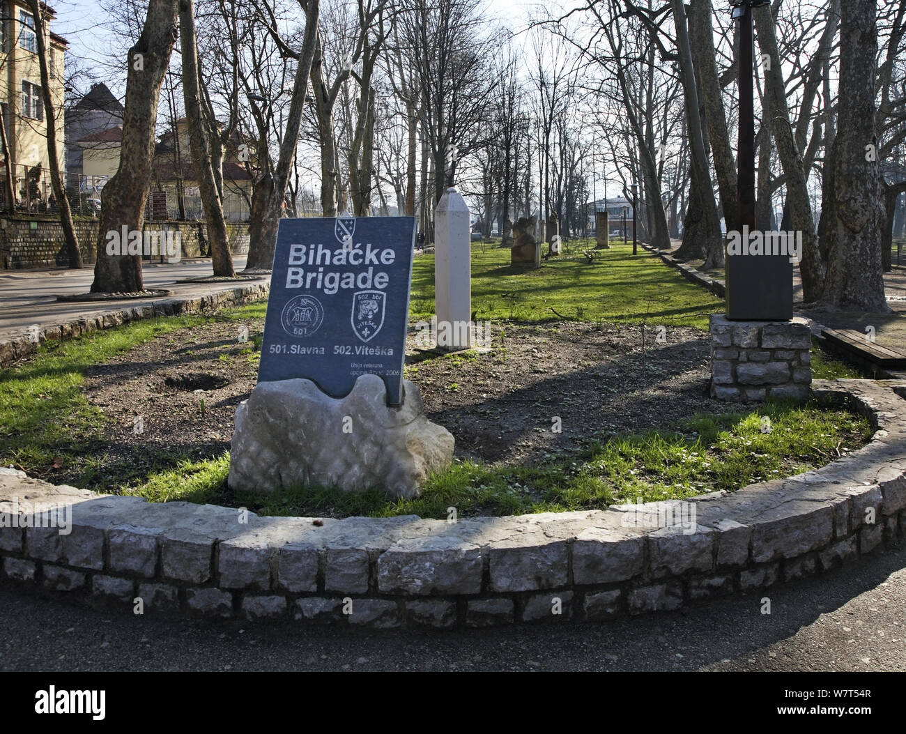 Monument to Bihac brigade. Bosnia and Herzegovina Stock Photo - Alamy