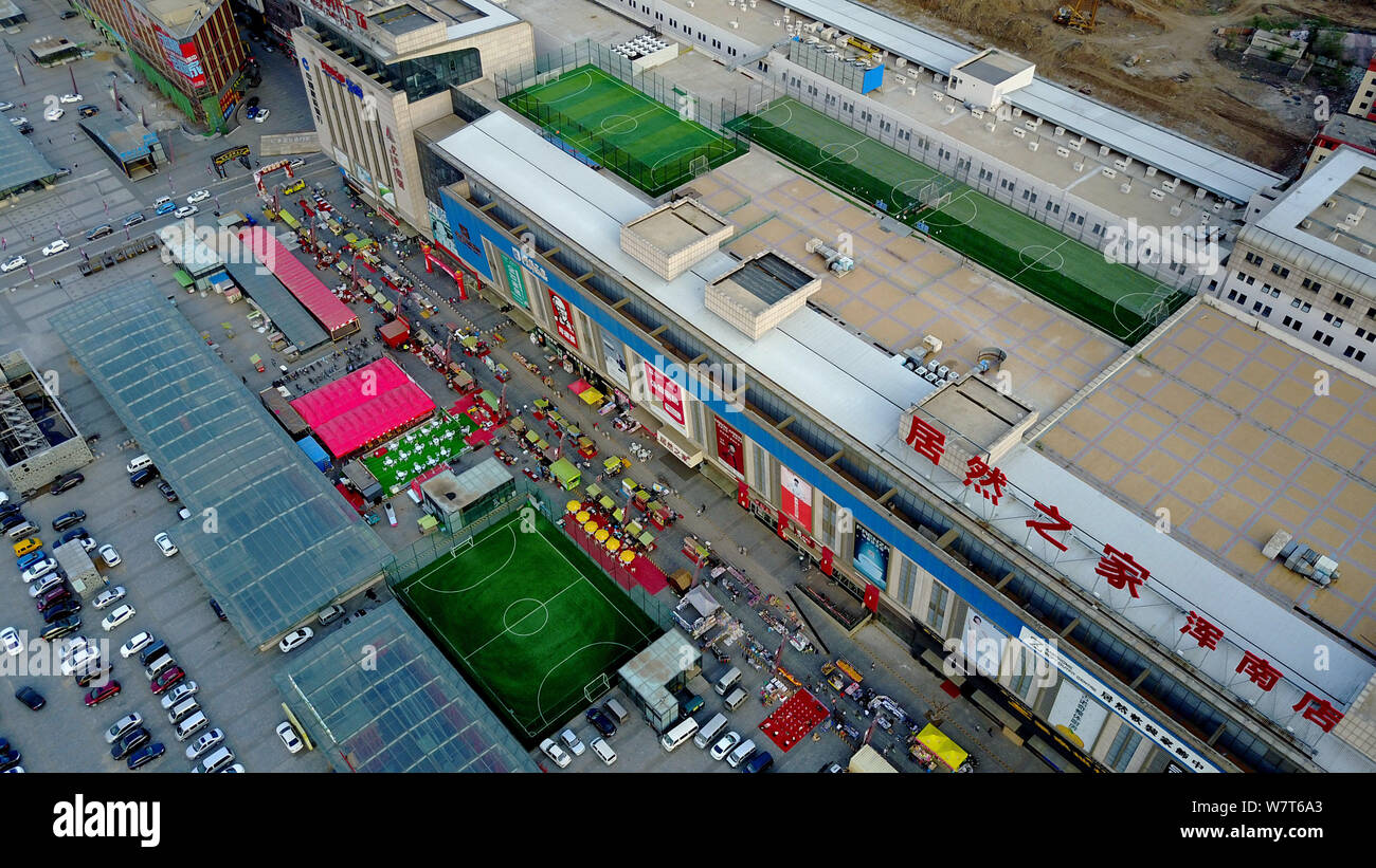 Rooftop football soccer field in hi-res stock photography and images ...