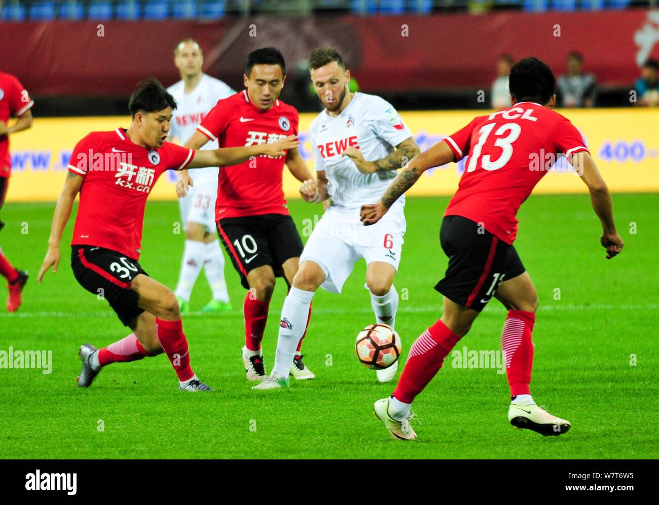 German football player Marco Hoger, second right, of FC Koln ...
