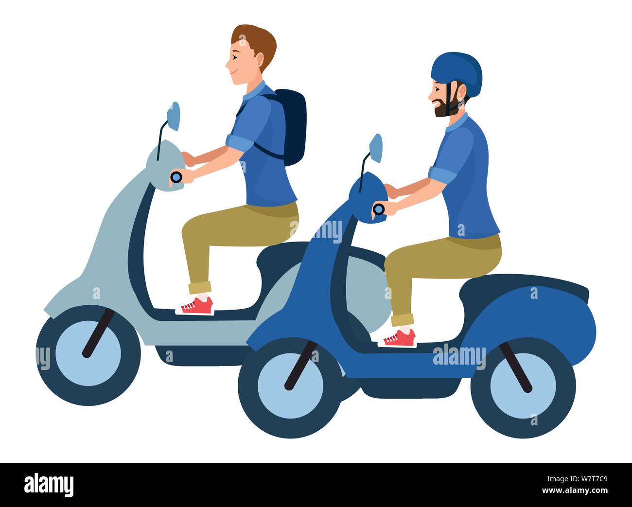 People riding scooters motorcycles cartoon Stock Vector Image & Art - Alamy