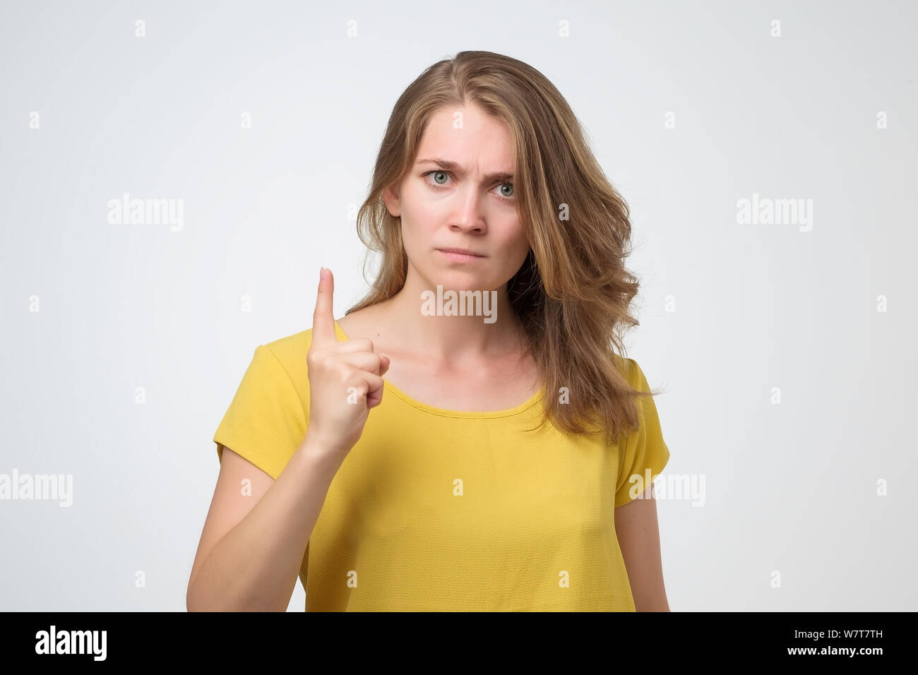 Woman Pointing Finger Angry High Resolution Stock Photography and ...