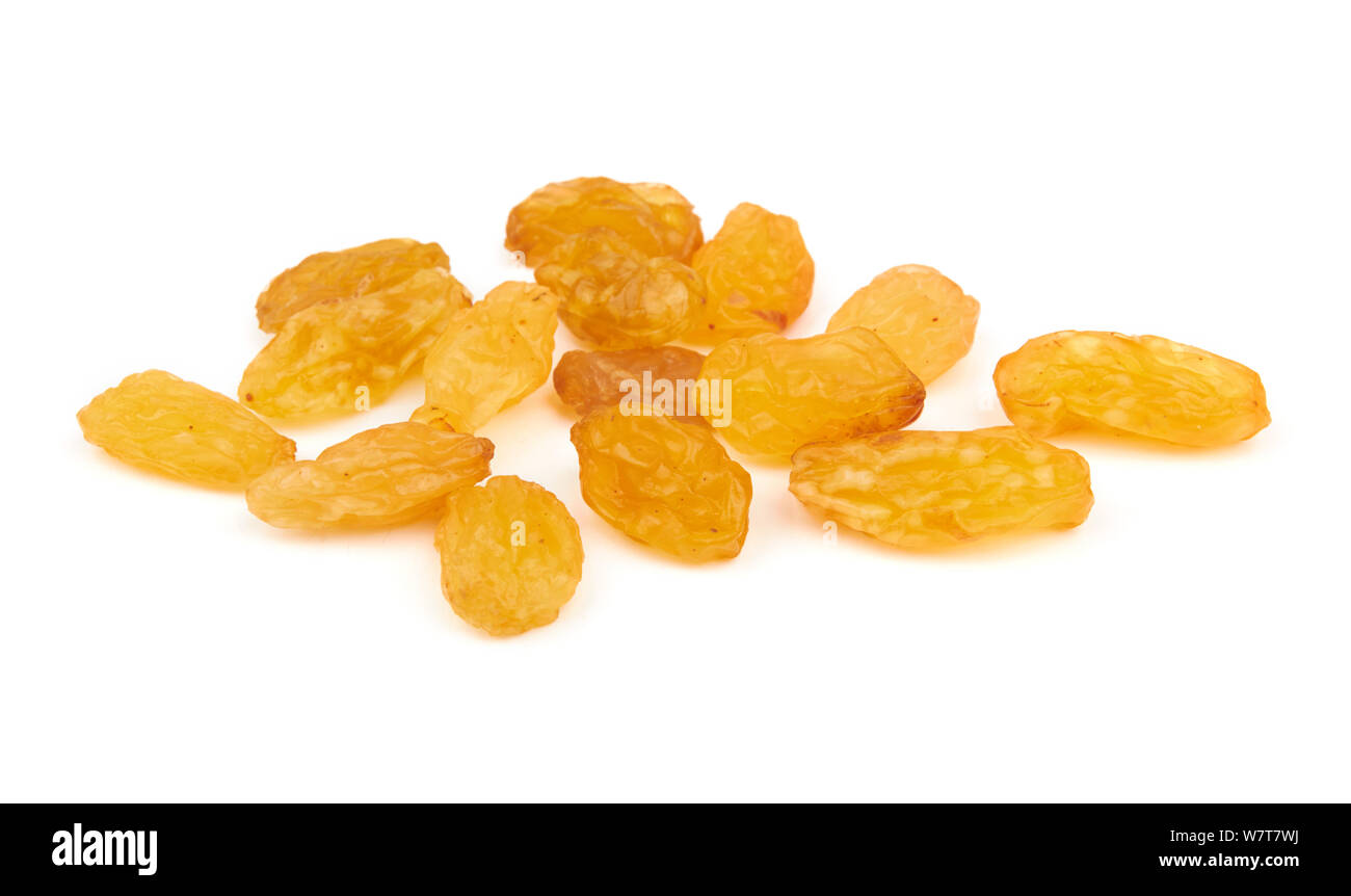 Dried raisins isolated on a white background Stock Photo - Alamy