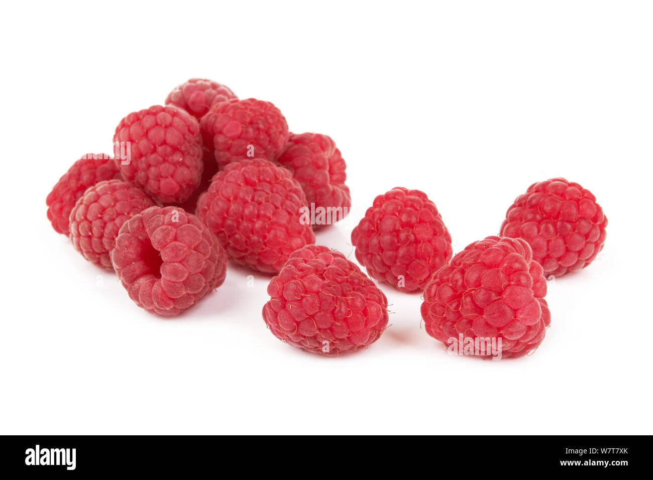 Raspberry fruit closeup isolated on white background Stock Photo - Alamy