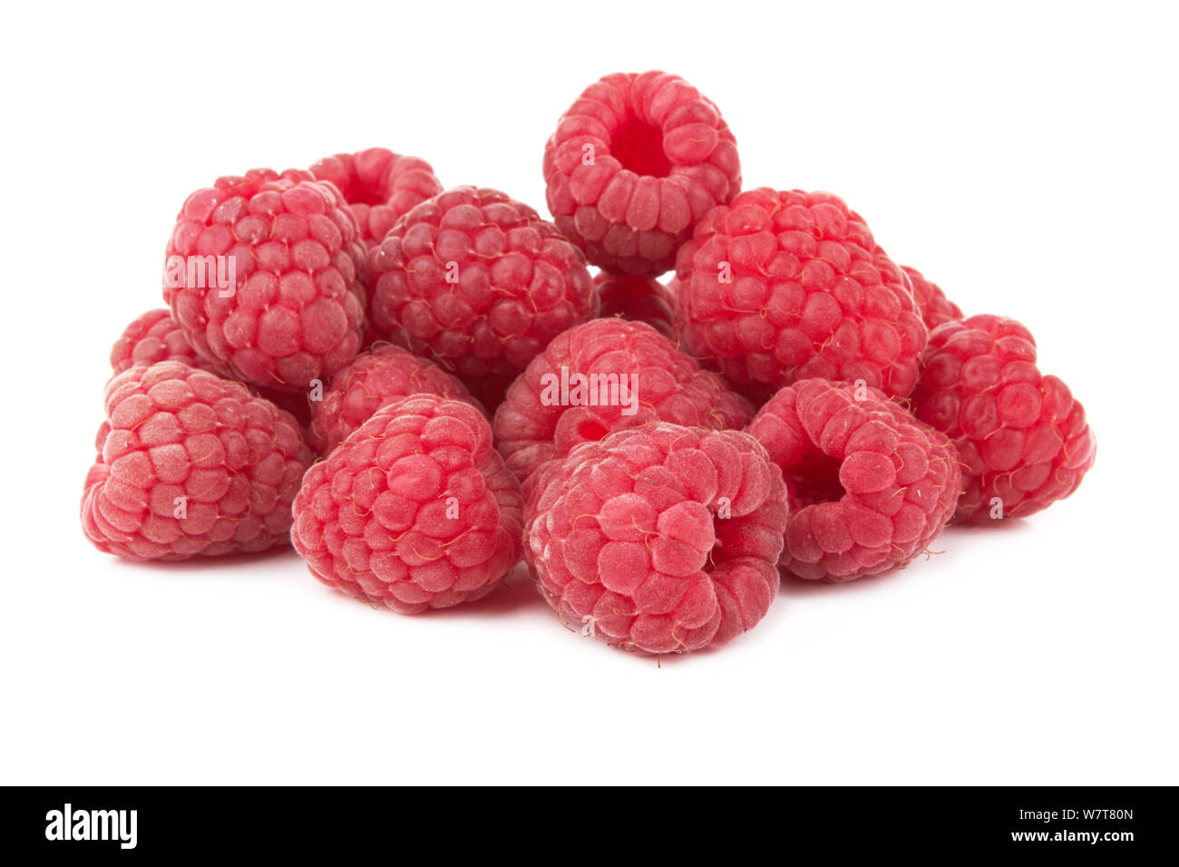 Raspberry fruit closeup isolated on white background Stock Photo - Alamy