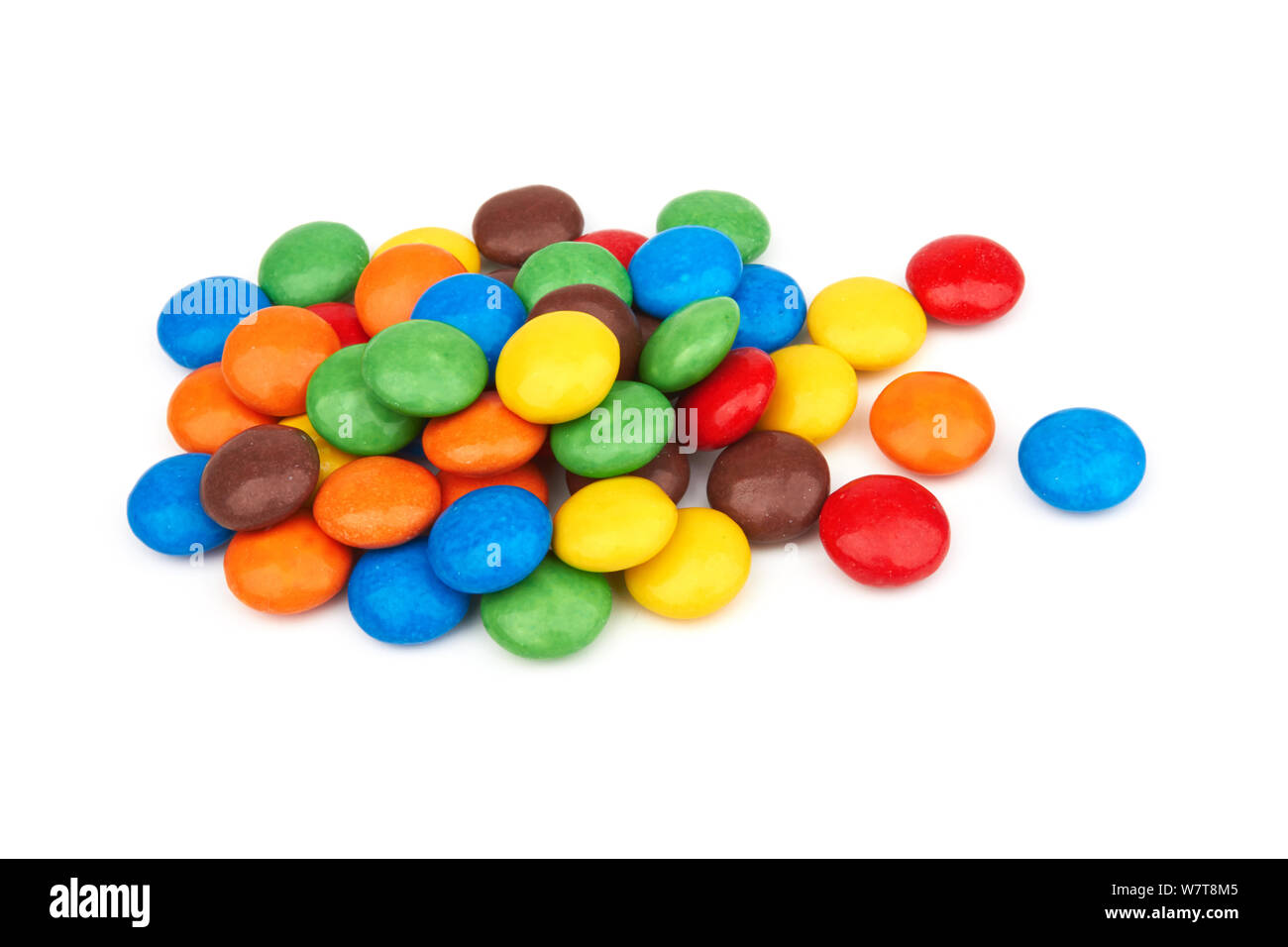 colorful chocolate buttons isolated on a white background Stock Photo ...