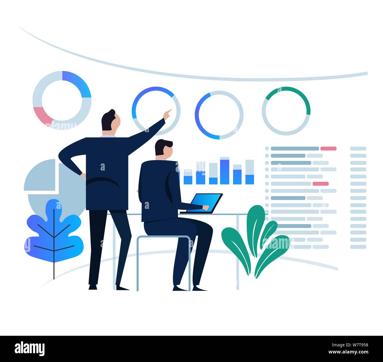 business analytics design concept and business team meeting for working ...