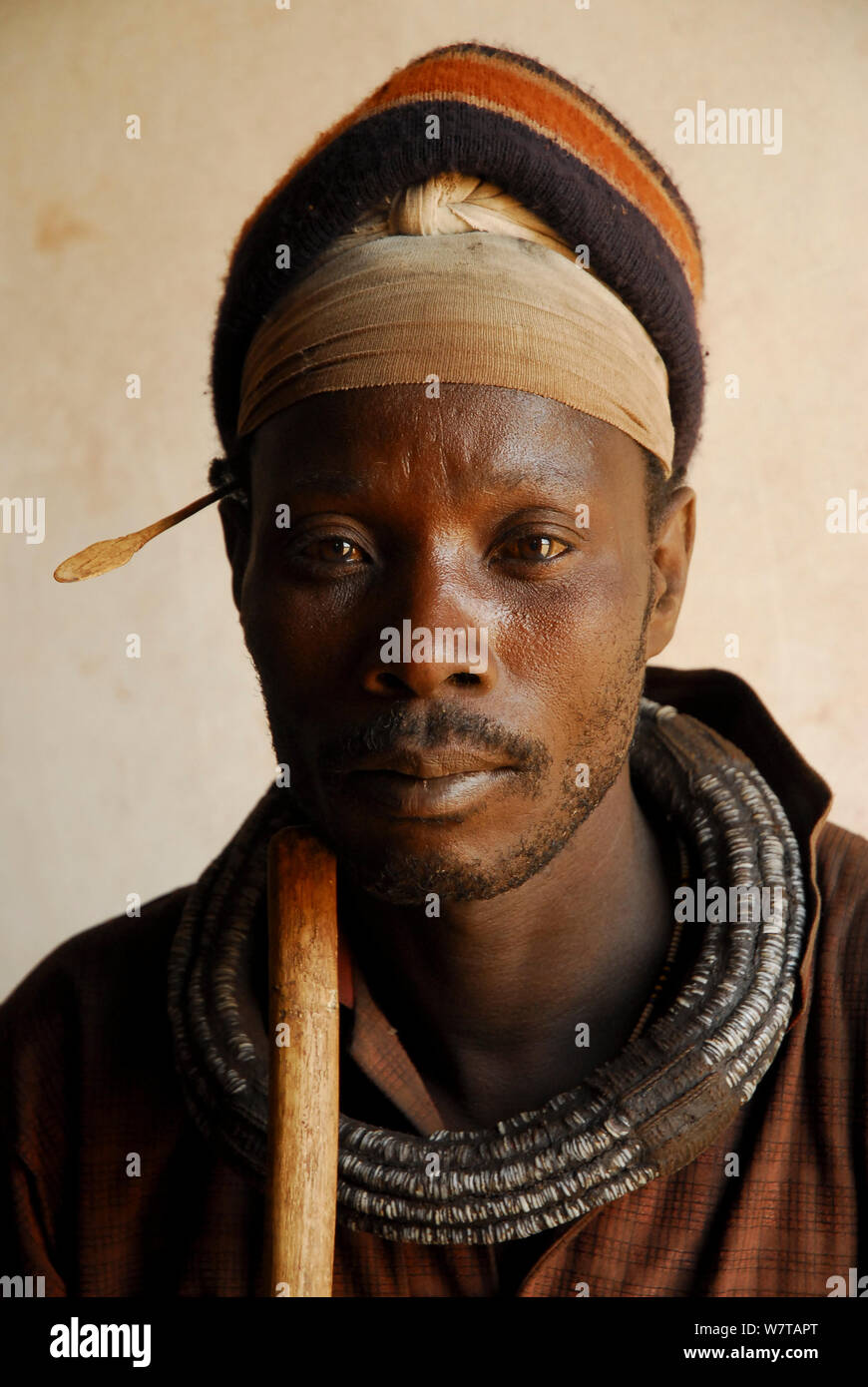 Portrait of Himba man, Kaokoland, Namibia, February 2005 Stock Photo ...