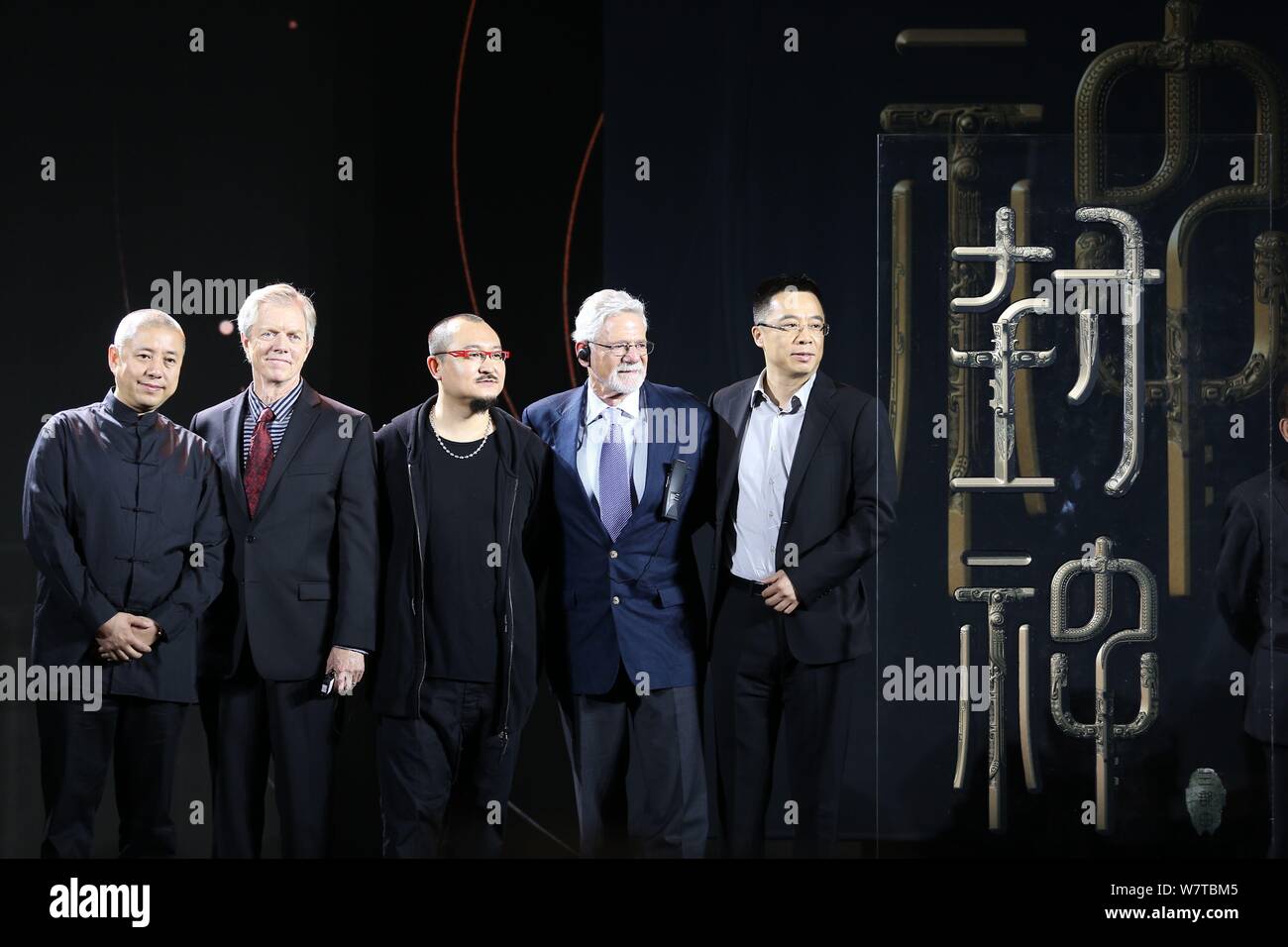 American special effects artist Douglas Hans Smith, second left ...