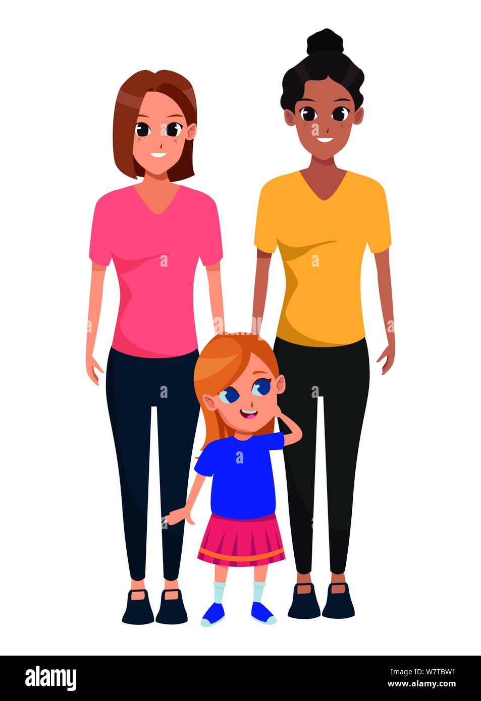 Family parents and childrens cartoons Stock Vector Image & Art - Alamy