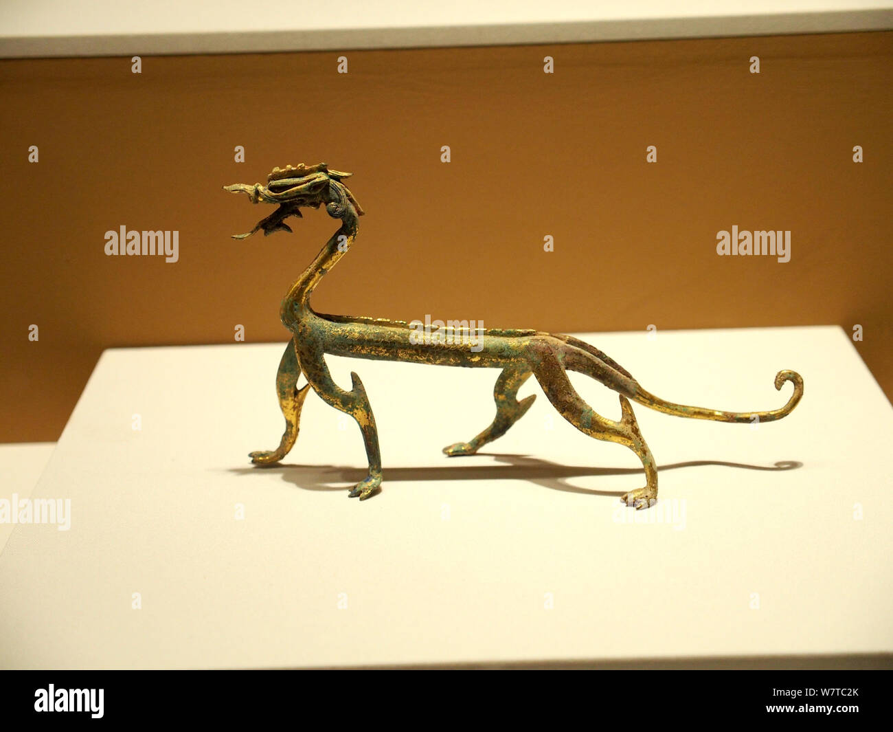 An archaeological relic is on display during the exhibition "Splendor ...