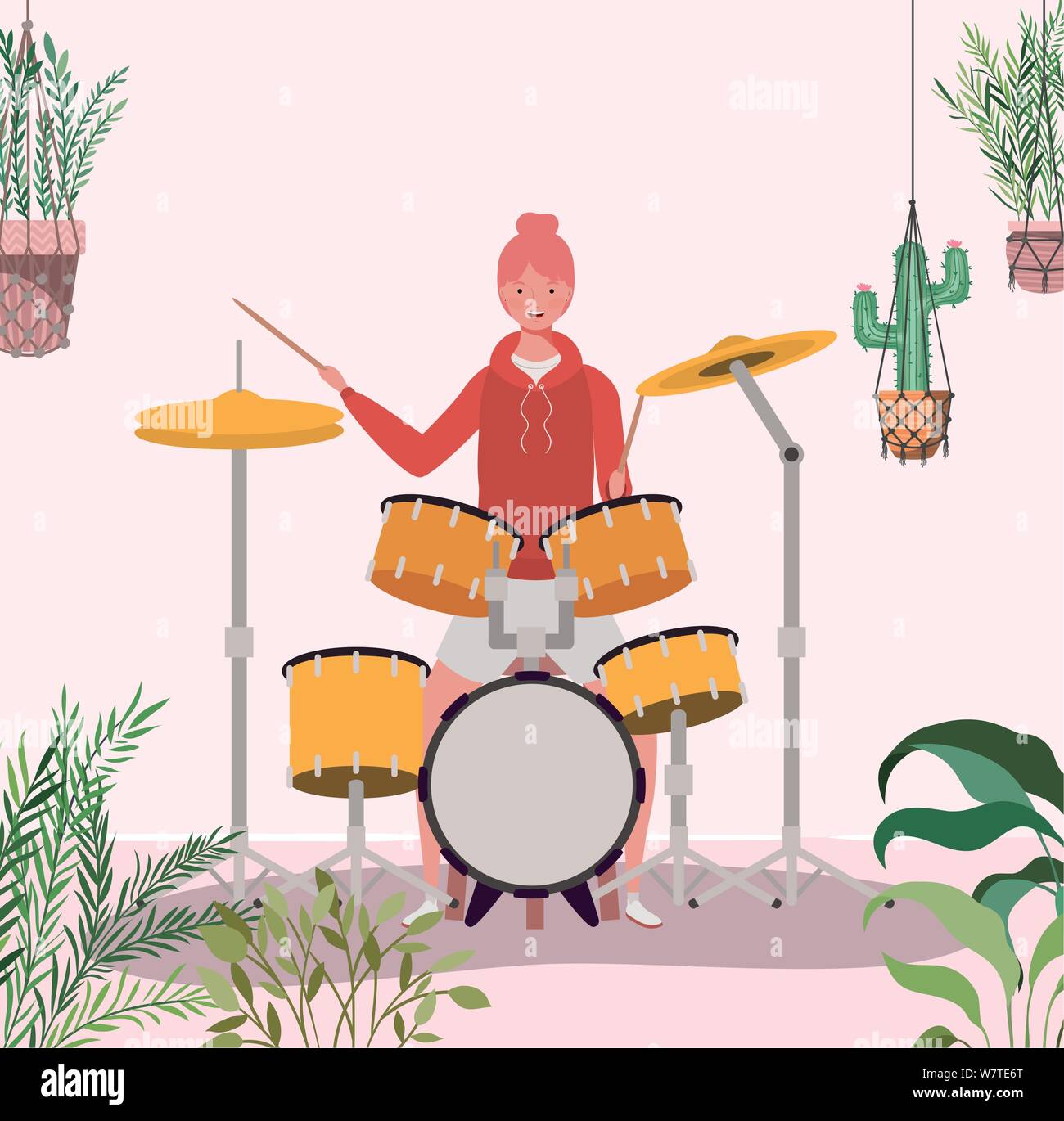 Battery of drums Stock Vector Images - Alamy