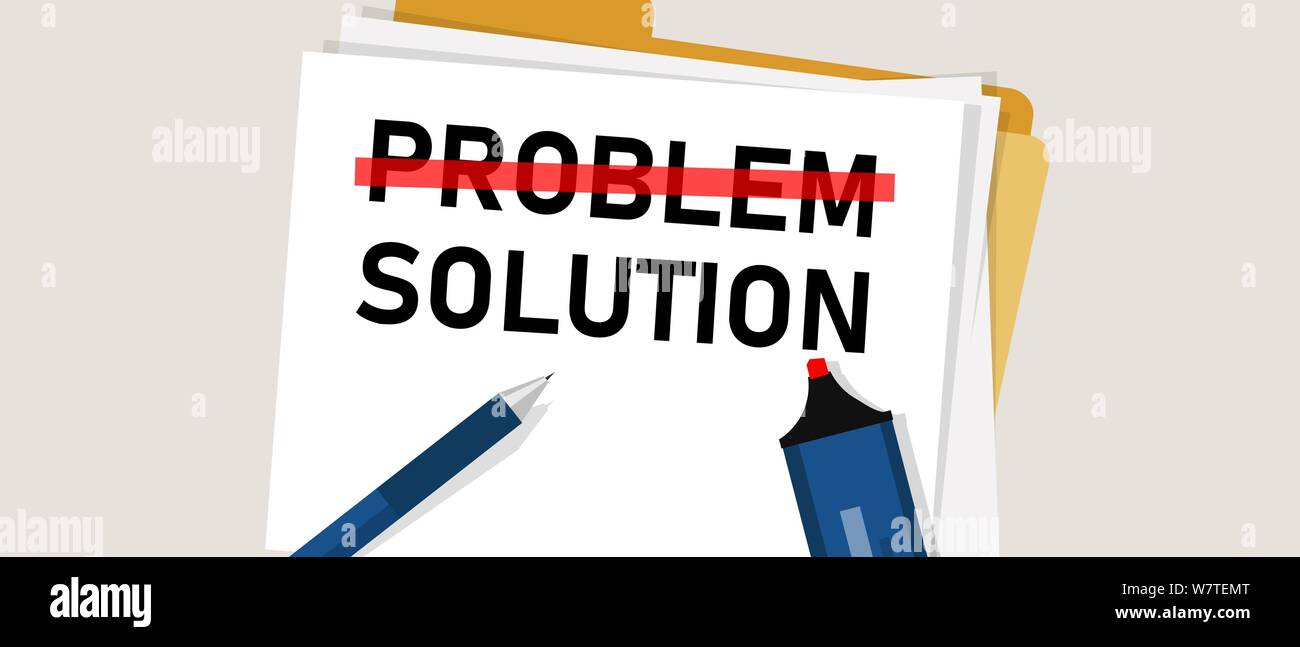problem solution searching solutions by solving problems concept Stock ...