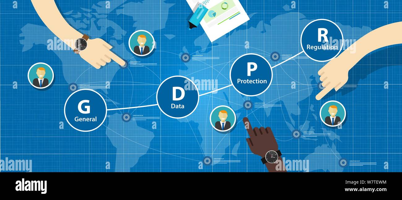 General Data Protection Regulation GDPR Concept Illustration Stock ...